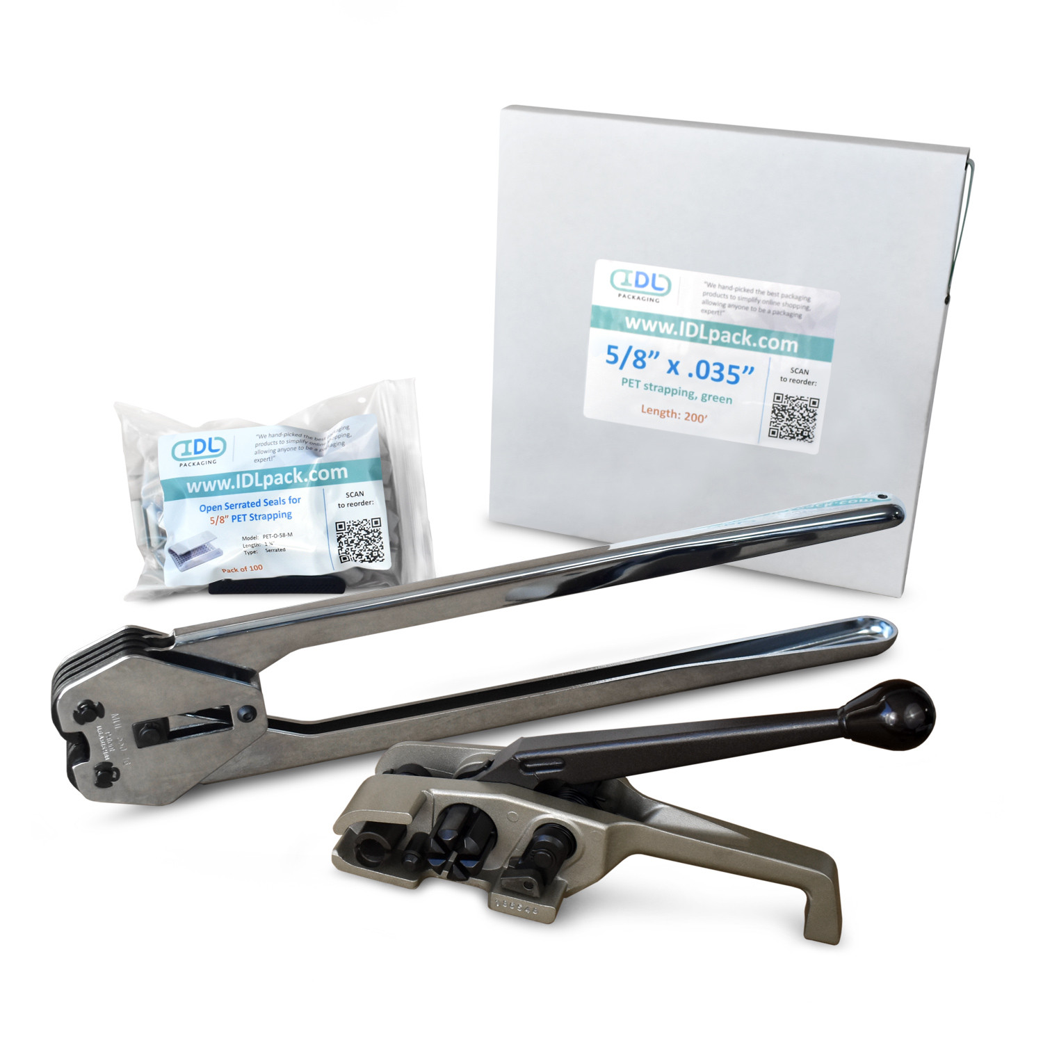 Portable 1/2" Polyester (PET) Strapping Kit, 760 lbs. Break Strength ...